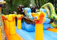 China Wild Color Multipurpose Blow Up Park / Jungle Theme PVC Combo Amusement Park for sale
