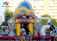 China Multicolored Inflatable Amusement Park Football Combo Playground With LED Scoreboard for sale