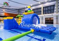 China Blue / Yellow Surfing Boy Inflatable Water Parks Durable PVC Multipurpose Course for sale
