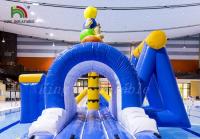 China Blue / Yellow Surfing Boy Inflatable Water Parks Durable PVC Multipurpose Course for sale