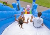 China Durable PVC Inflatable Dry Slide Digital Printed Blue Oceanic With CE Blower for sale