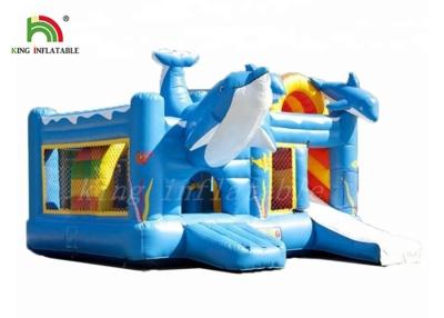 China Ocean World Inflatable Jumping Castle With Slide Fire Retardant for sale
