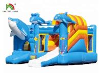 China Ocean World Inflatable Jumping Castle With Slide Fire Retardant for sale