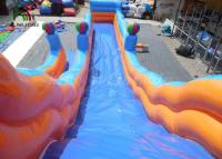 China Blue / Orange PVC Tarpaulin Inflatable Dry Slide Eco - Friendly For Outdoor for sale