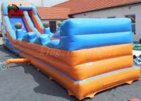 China Blue / Orange PVC Tarpaulin Inflatable Dry Slide Eco - Friendly For Outdoor for sale