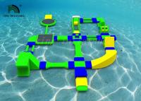 China Custom 35x21m Inflatable Water Parks For Rental Green / Yellow / Blue Color for sale