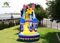 China Colorful Ice Cream Inflatable Water Slide Single Lane Fire Retardant for sale
