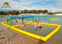 China Customized Size Durable Airtight Inflatable Beach Volleyball Court Size 12m(L)*6m(W) For Kids Adults Playing for sale