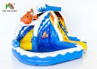 China Clownfish Inflatable Water Slide With Swimming Pool By Durable PVC Tarpaulin for sale