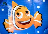 China Clownfish Inflatable Water Slide With Swimming Pool By Durable PVC Tarpaulin for sale