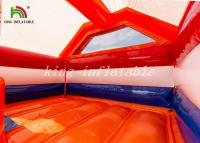 China Orange Inflatable Bouncee House Combo Slide Bright Tulip PVC Backyard Playground for sale