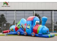 China Colorful Tarpaulin Blow Up Multiplay Train Tunnel Children Amusement Playground for sale