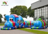 China Colorful Tarpaulin Blow Up Multiplay Train Tunnel Children Amusement Playground for sale