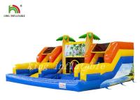 China Waterproof PVC Inflatable Water Slide With Pool / Bouncer Combo Playground for sale