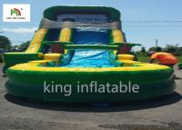China 12 Stair Inflatable Water Slip And Slide With Pool PVC Tarpaulin EN14960 for sale