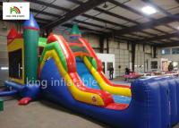 China Colorful Single Lane Inflatable Bounce House With Slide Logo Printed for sale