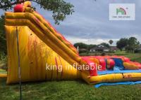 China Colorful Big Inflatable Dry Slide / Children 'S Bounce House With Slide for sale