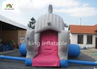 China 6m High Shark Inflatable Water Slide With Pool / Small Blow Up Slide For Kids for sale