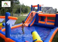China Inflatable Mini Backyard Monkey Bar Slides For Child / 4.5*8m Pool Water Slide for sale