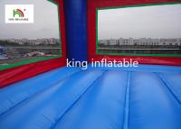 China Blue And Red Commercial Inflatable Bounce House Spiderman Print For Rent for sale
