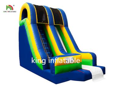China Blue Inflatable Dry Slip And Slide PVC Tarpaulin Pool Side Entertainment for sale
