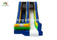 China Blue Inflatable Dry Slip And Slide PVC Tarpaulin Pool Side Entertainment for sale