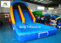 China Blue 10 Steps Inflatable Water Slide 8*3M PVC Tarpaulin Double Stitching for sale