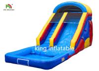 China Blue 10 Steps Inflatable Water Slide 8*3M PVC Tarpaulin Double Stitching for sale