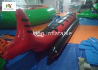 China Red Shark Inflatable Banana Boats With 6 Handle For Adult Commercial for sale