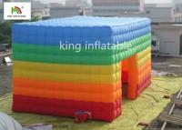 China EN14960 Rainbow Inflatable Event Tent 4m Colorful Oxford For Commercial for sale