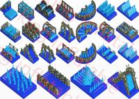 China Blue Giant Inflatable Obstacle Course / PVC Outdoor Blow Up Ostacle Course For Adults for sale