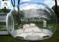 China 4.5m Transparent Inflatable Bubble Tent With Tunnel For Outdoor Camping Rent for sale