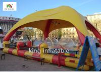 China Outdoor Sports Summer Inflatable Water Pools In Rectangle Shape With Tent for sale