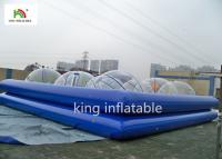 China Commercial Blue Inflatable Swimming Pool For Adults 1.3m High Rent for sale