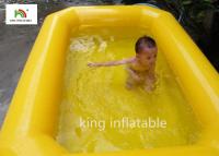 China Yellow Double Tubes Blow Up Swimming Pool For Children In Backyard for sale