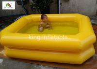 China Yellow Double Tubes Blow Up Swimming Pool For Children In Backyard for sale