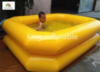 China Yellow Double Tubes Blow Up Swimming Pool For Children In Backyard for sale