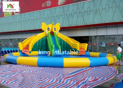 China Elephant PVC Inflatable Water Park With Swimming Pool For Kids 1 Year Warranty for sale