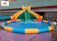 China Elephant PVC Inflatable Water Park With Swimming Pool For Kids 1 Year Warranty for sale