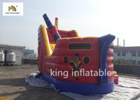 China 6m Sea Rover Red Inflatable Bounce House Pirates Galleon With Slide for sale