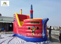 China 6m Sea Rover Red Inflatable Bounce House Pirates Galleon With Slide for sale