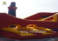 China 6m Sea Rover Red Inflatable Bounce House Pirates Galleon With Slide for sale