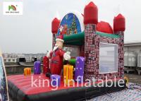 China Christmas Inflatable Santa Jumping Castle Colorful Oxford UV - Proof for sale