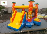 China Yellow Cartoon Inflatable Jumping House With Climb Slide Outdoor Entertainment for sale