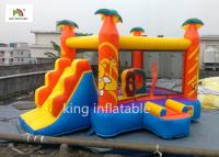 China Yellow Cartoon Inflatable Jumping House With Climb Slide Outdoor Entertainment for sale