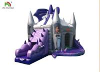 China Purple Dragon Inflatable Jumping Castle With Slide For Birthday for sale