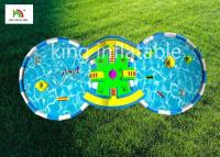 China Giant Inflatable land Water Parks With Slide Two Swimming Pool For outdoor for sale