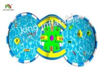 China Giant Inflatable land Water Parks With Slide Two Swimming Pool For outdoor for sale