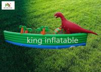 China Dinosaur Style Inflatable Water Parks With Pool PVC Tarpaulin UV Resistant for sale
