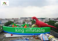 China Dinosaur Style Inflatable Water Parks With Pool PVC Tarpaulin UV Resistant for sale